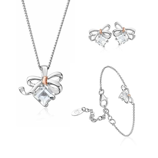 Clogau Christmas Bow Silver Gift Set Peter Jackson