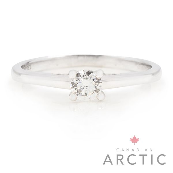 18ct White Gold 0.23ct Canadian Arctic Brilliant Diamond Solitaire ...