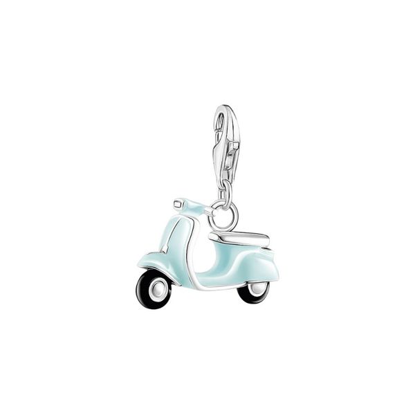 Thomas Sabo Silver Blue Motor Scooter Charm|Peter Jackson