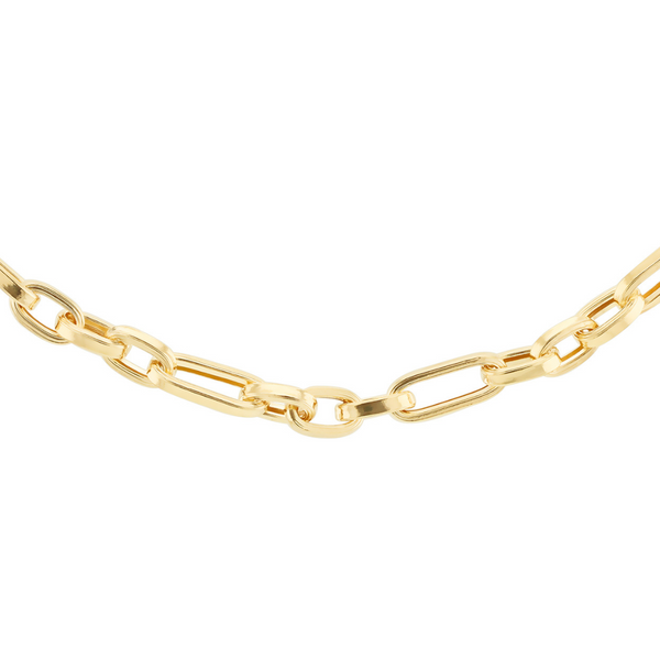 9CT YELLOW GOLD FANCY FIGARO CHAIN | Peter Jackson