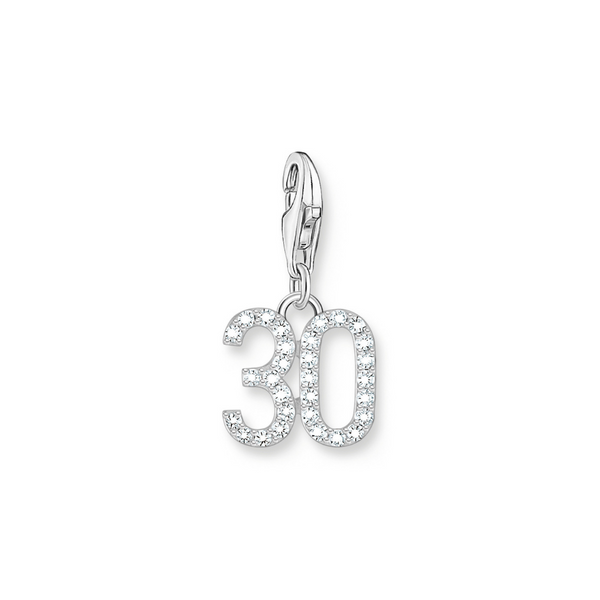 Thomas Sabo Zirconia Number 30 Silver Charm | Peter Jackson