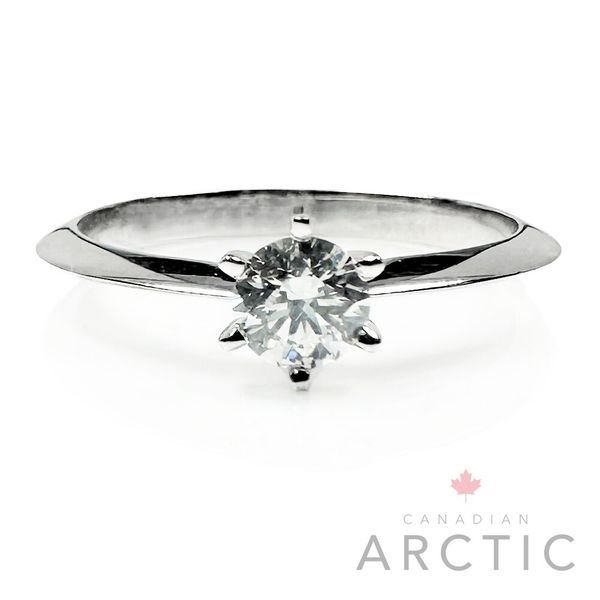 18ct White Gold 0.39ct Canadian Arctic Diamond Solitaire|Peter Jackson