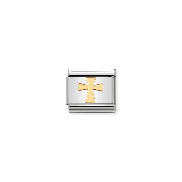 COMPOSABLE CLASSIC LINK CROSS SYMBOL IN BONDED YELLOW GOLD | Peter Jackson