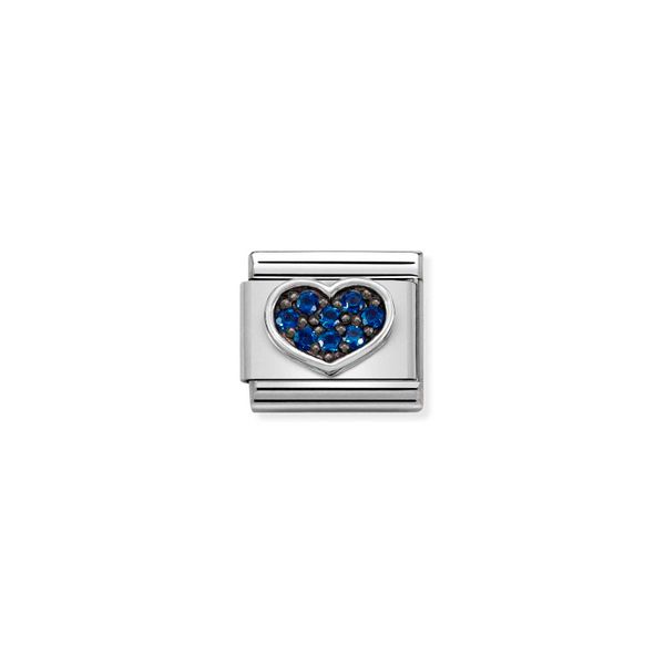 Nomination Composable Classic Link CZ Blue Heart Silver | Peter Jackson