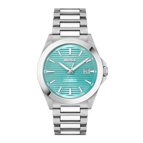 BOSS Strike 41mm Turquoise Steel Mens Quartz Watch| Peter Jackson