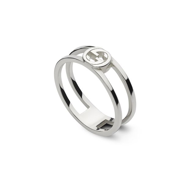 GUCCI Interlocking G Silver 6mm Ring | Peter Jackson