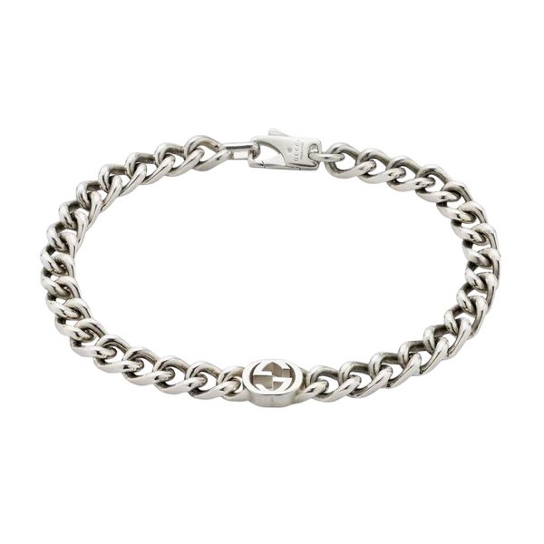 Gucci Interlocking Soft Chain Silver Bracelet | Peter Jackson