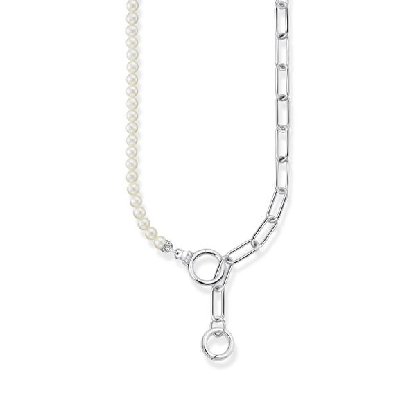 Thomas Sabo Freshwater Pearl Silver Link Necklace | Peter Jackson