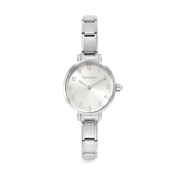 Nominations Composable Oval Silver Steel Quartz Watch | Peter Jackson