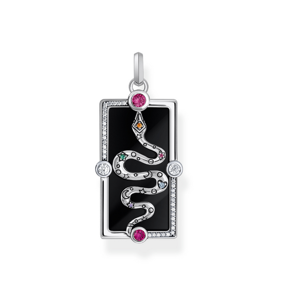 Thomas Sabo Black Snake Silver Pendant | Peter Jackson