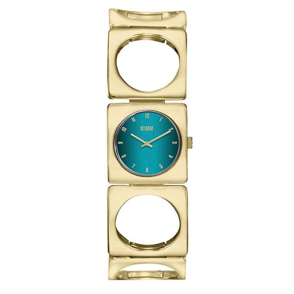 Storm Groovy V2 Laser Teal Gold Plated Ladies Watch| Peter Jackson