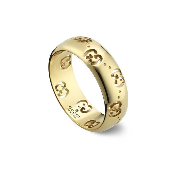 GUCCI Icon GG 18ct Gold 6mm Ring | Peter Jackson